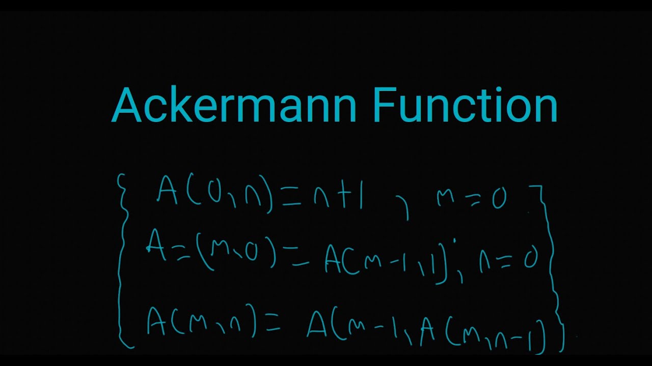 The Ackermann Function