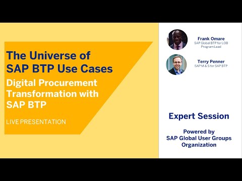 The Universe of SAP BTP Use Cases - Digital Procurement Transformation with SAP BTP