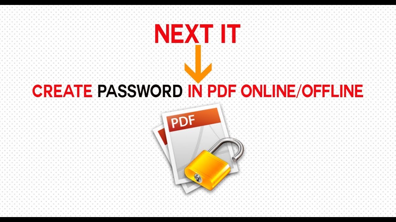 how to password protect a pdf file doucoment offline/online (Basic - 4)