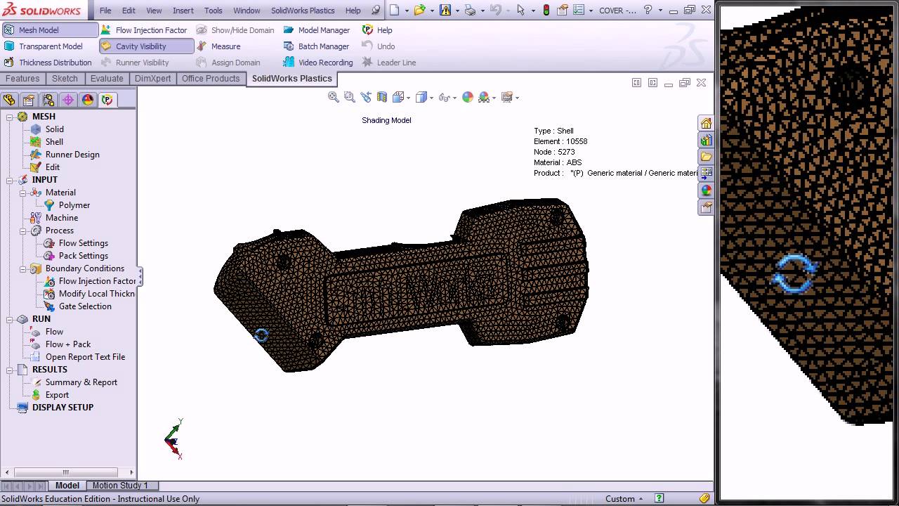 Introduction to SolidWorks Plastics - Part 1: Parameters and Analysis