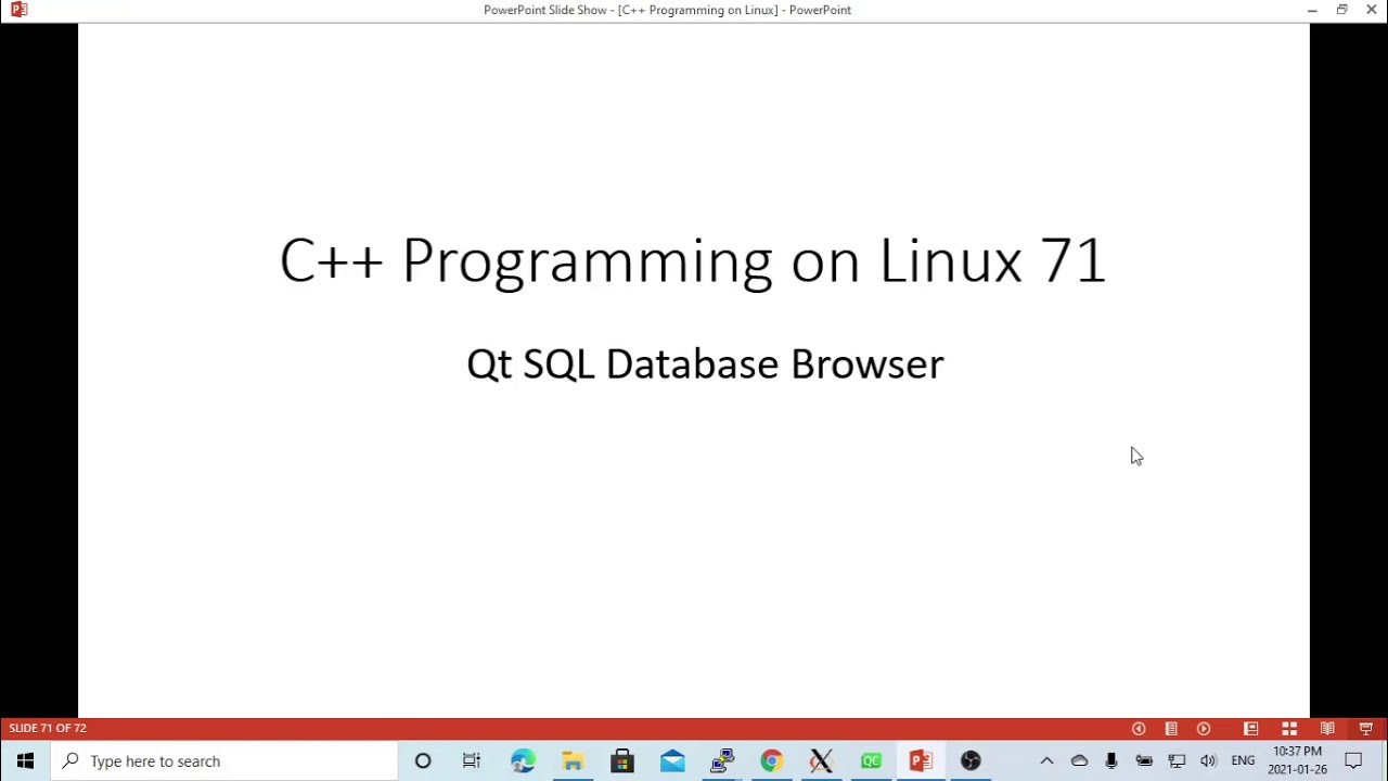 C++ Programming on Linux - Qt GUI SQL Database Browser