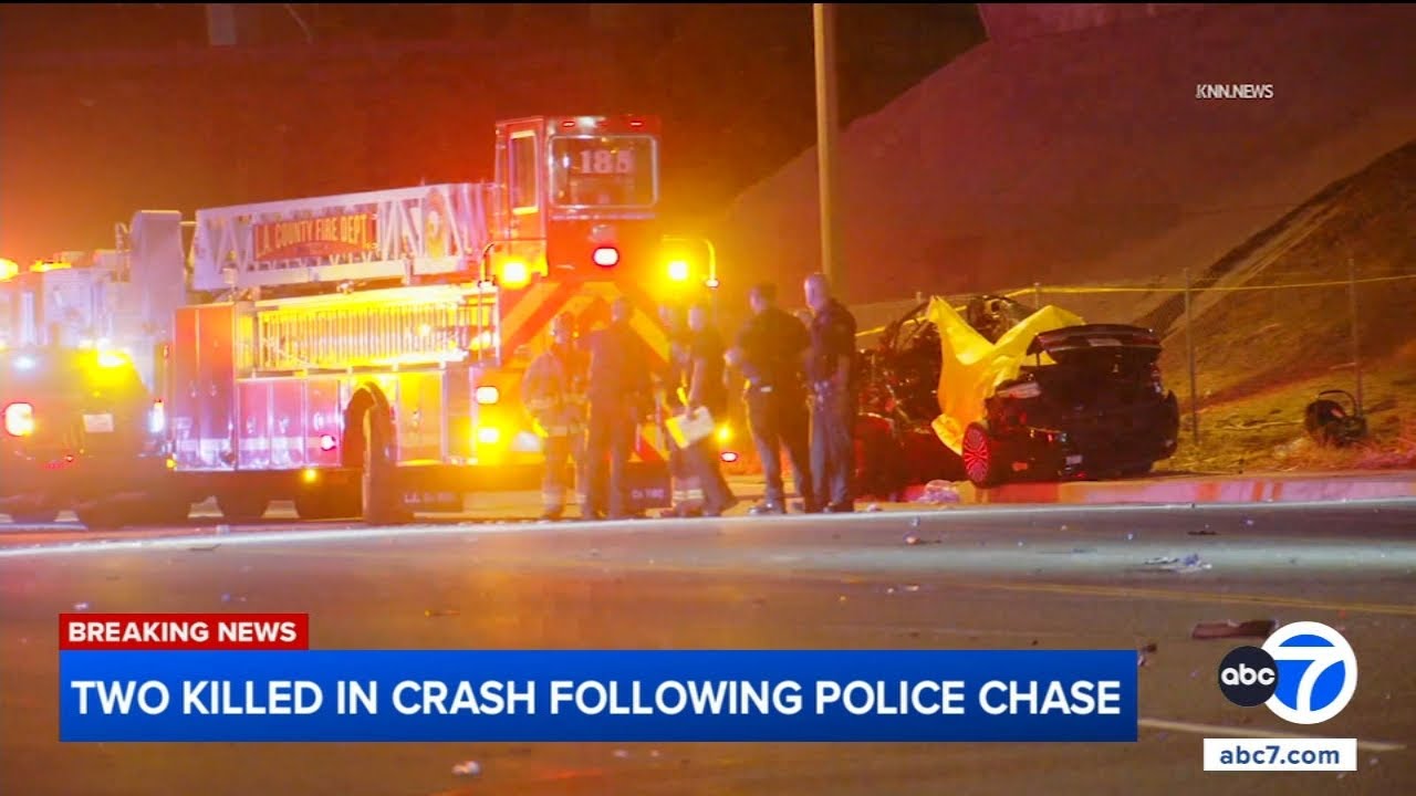 2 killed in Pomona crash following police chase