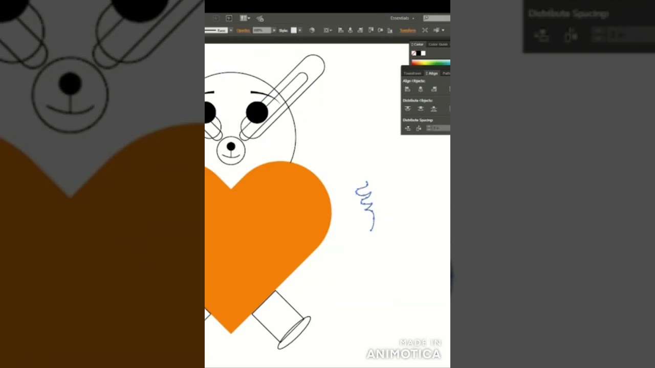 illustrator teddy bear design,  #reels #illustrator