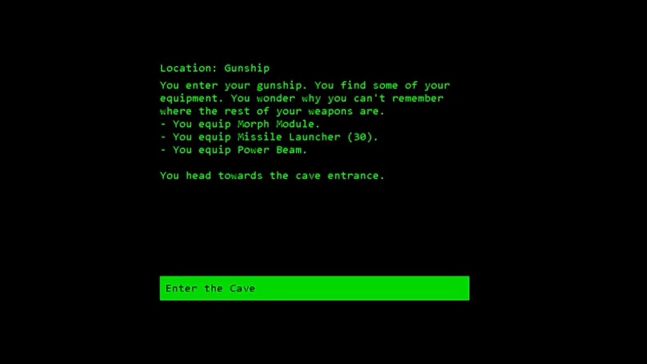 Another Metroid Text Adventure Part 1