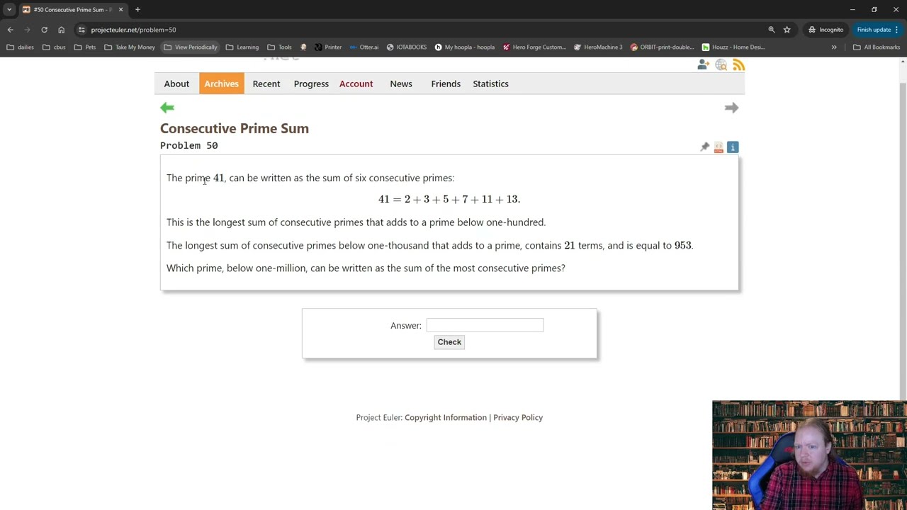 Project Euler Problem 50: Consecutive Prime Sum
