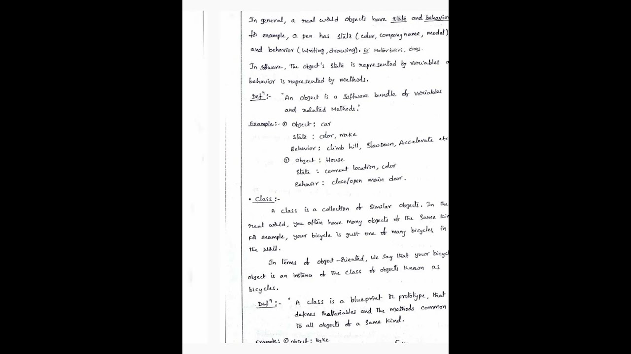 java handwritten notes  📚📖👍😇