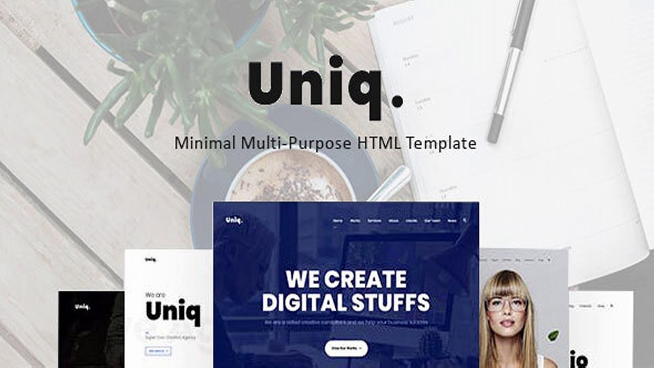 Uniq - Minimal Multipurpose Creative HTML Template | Themeforest Website Templates and Themes