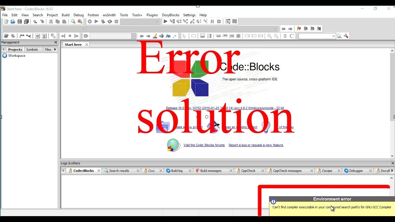 code blocks environment error solution