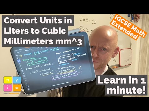 Convert Units in Liters to Cubic Millimeters mm^3 - IGCSE Math Extended & Core - Learn in 1min
