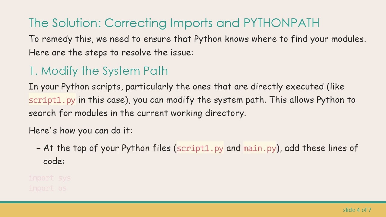 How to Resolve ModuleNotFoundError When Importing Python Modules