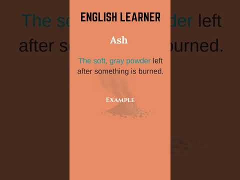 English Word - Ash - Meaning With An Example #englishwords #english #ash