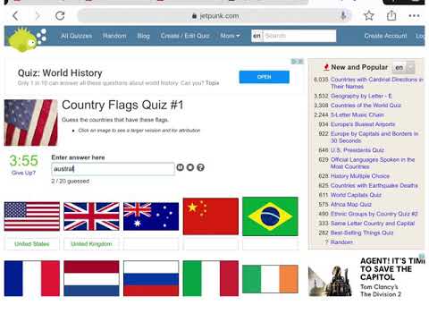 JetPunk’s Country Flags Quiz #1