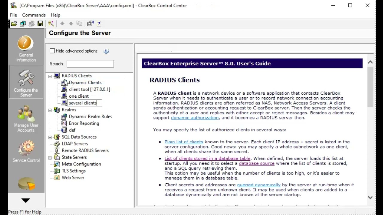 Working with RADIUS Clients