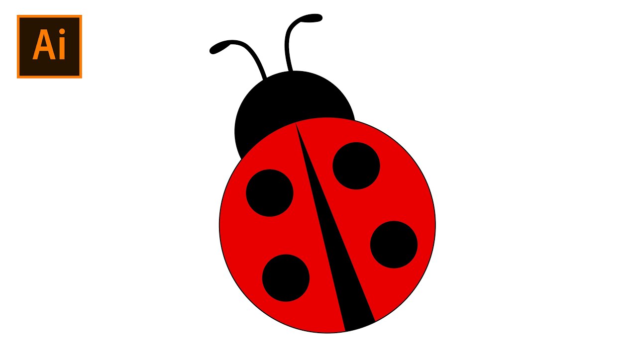 How To Draw an Insect | Ladybug Vector Art | Adobe Illustrator CC
