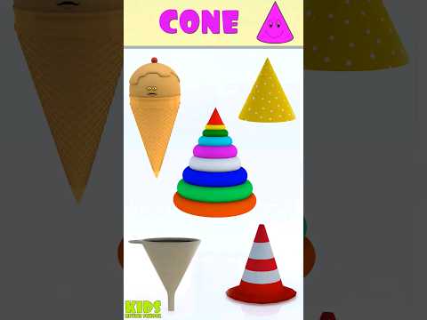 Cone Shape Objects #shapesforchildren #coneshape