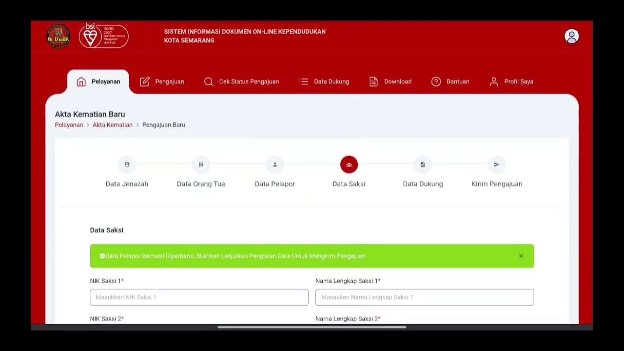 Tutorial pembuatan akta kematian Si D'nOK