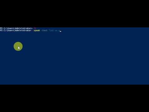 PSTalk Module - Speak cmdlet with text only
