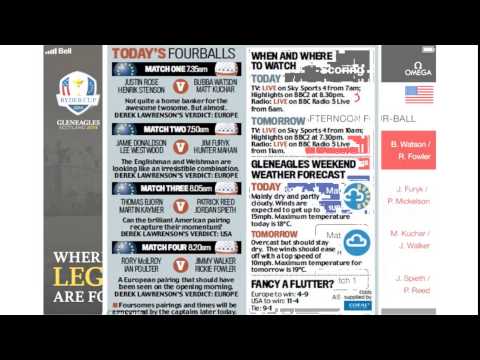 ryder cup schedule