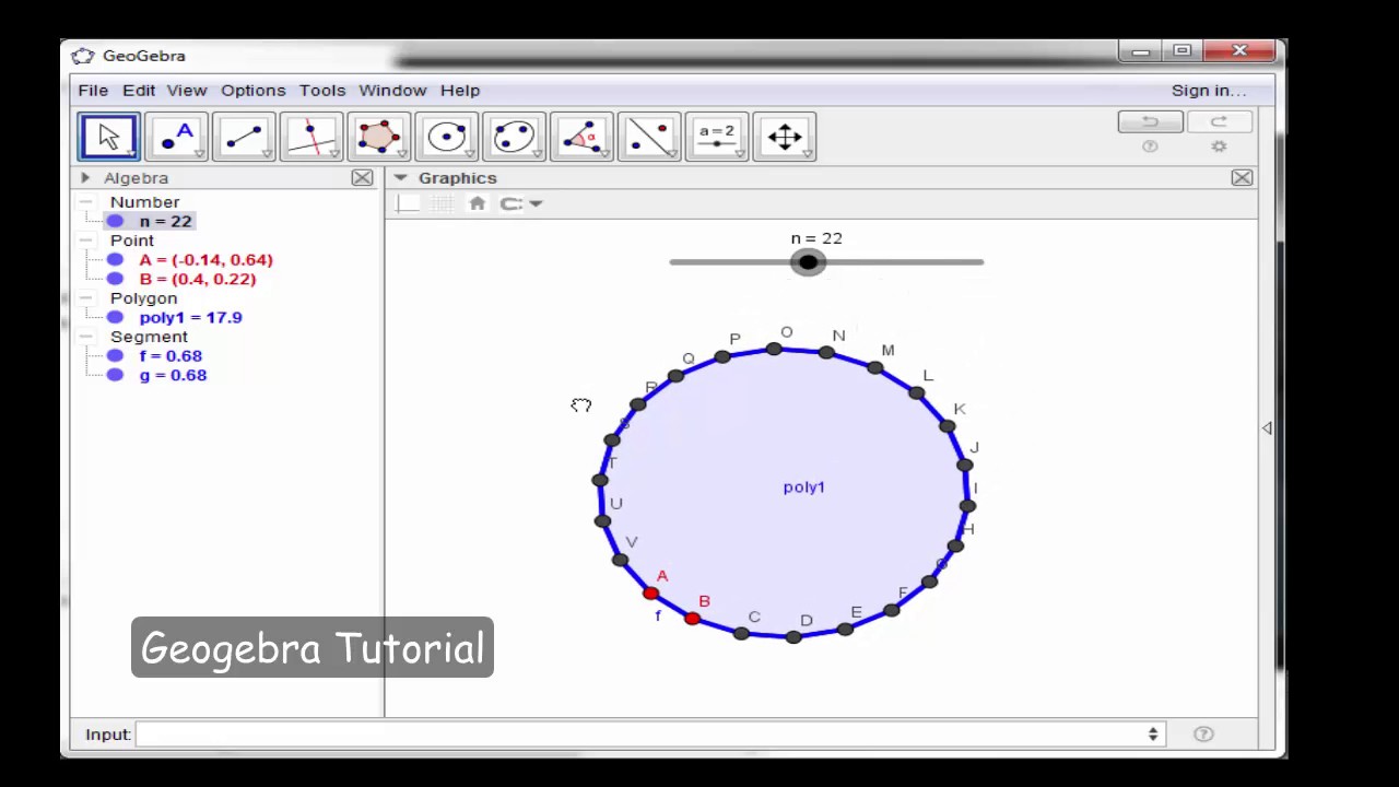 Geogebra Tutorial Polygon n