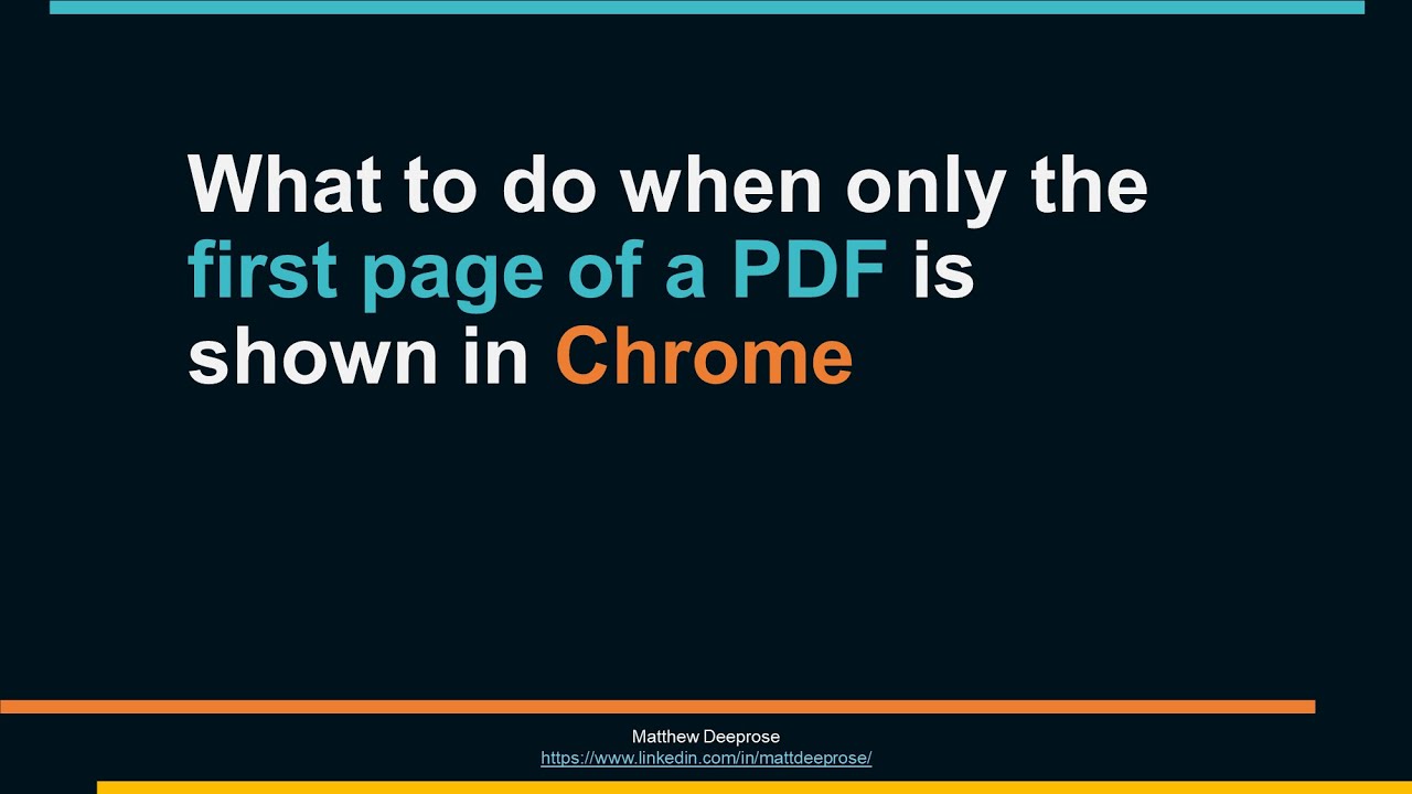 What to do if only the first page of a PDF is shown in Chrome, or you are asked to login to view it.