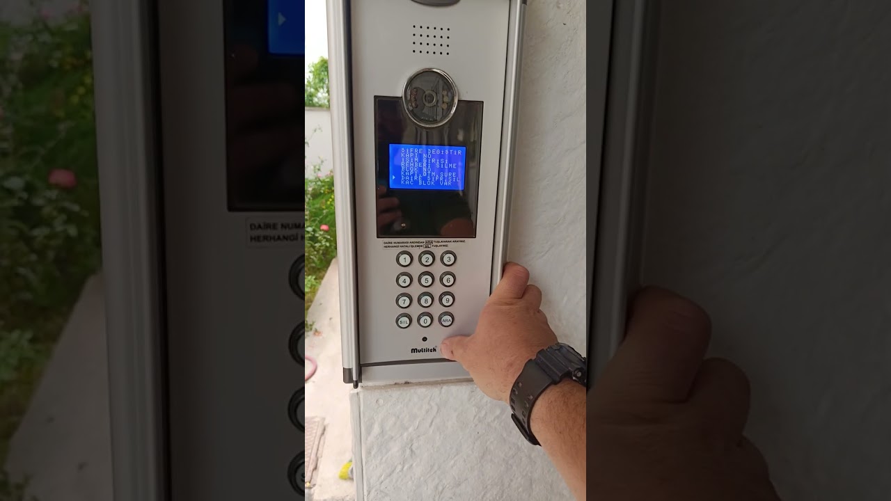 Multitek Görüntülü diafon kapı şifresi değiştirme.