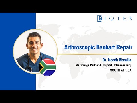 Arthroscopic Bankart Repair, Dr. Naadir Bismilla Life Springs Parkland Hospital, SOUTH AFRICA