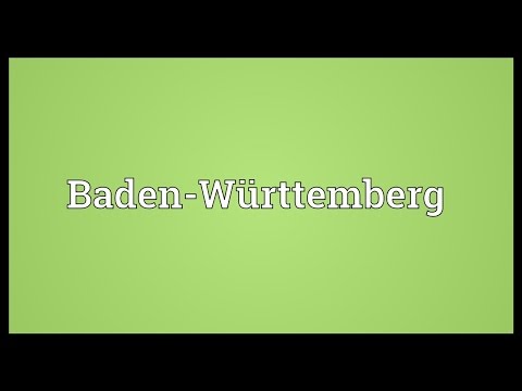 Baden-Württemberg Meaning