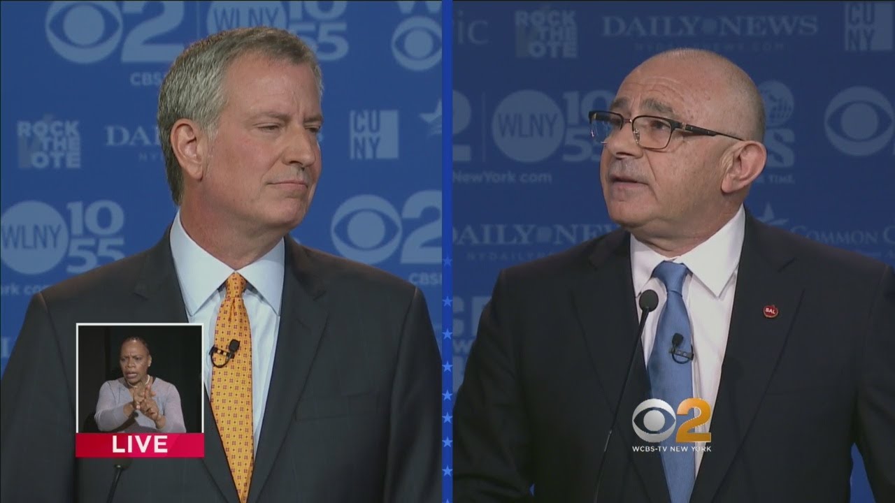 Bill de Blasio, Sal Albanese Democratic Mayoral Primary Debate