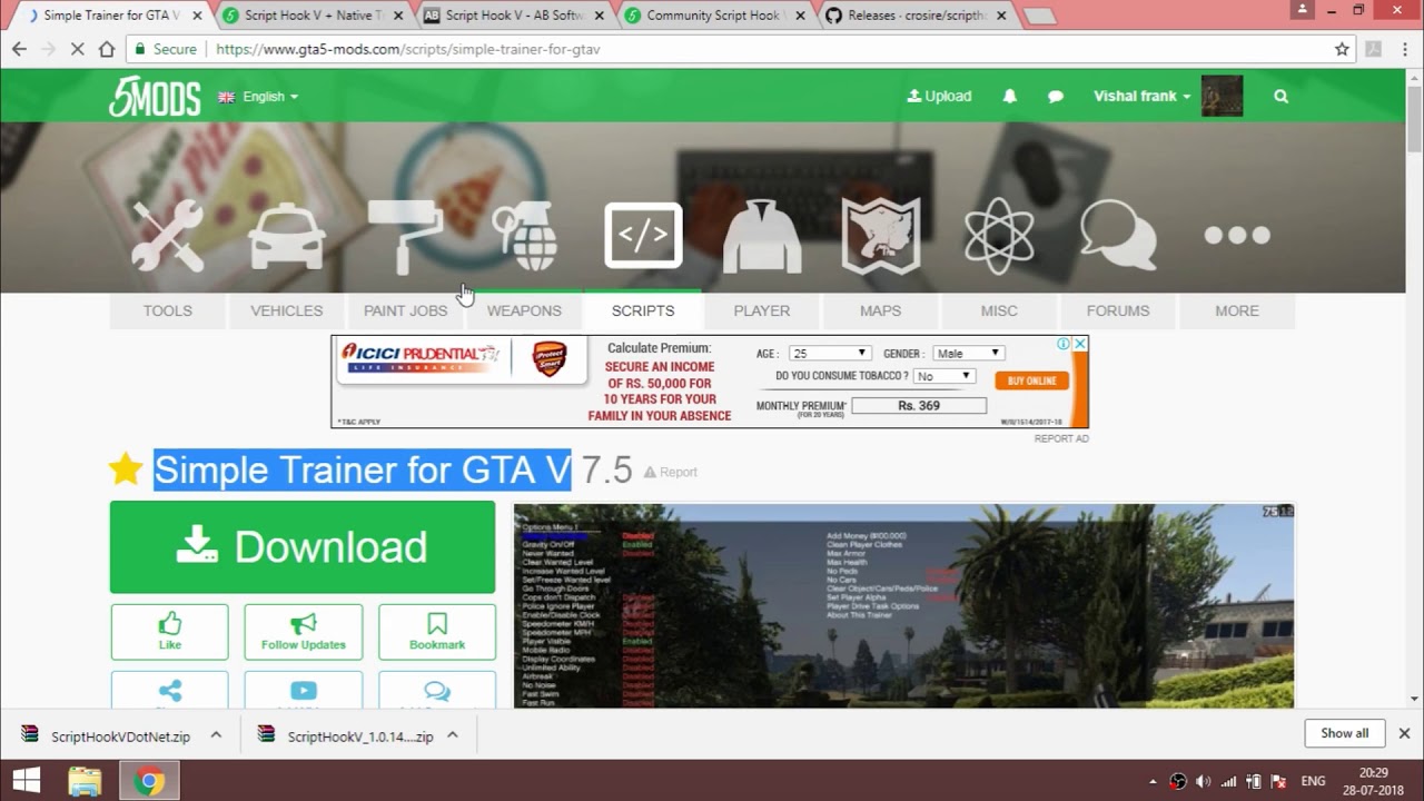 Simple Trainer for GTA V 15.7 - GTA 5
