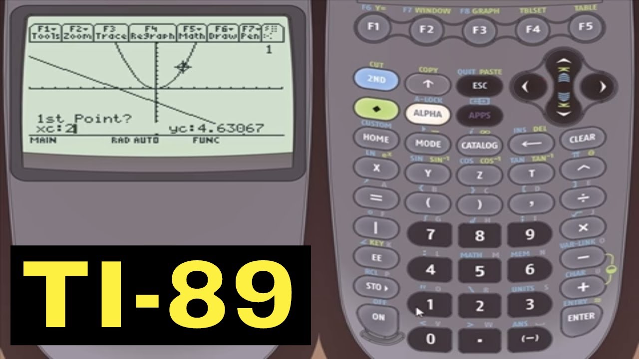 TI-89 Calculator - 35 - Finding Distance Between Two Points in Graph Mode