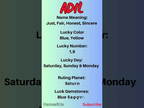 Adil Name Meaning #shorts #namemeaning #adil