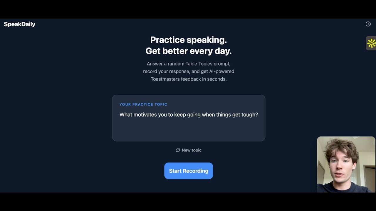 I Built an AI Practice App for Toastmasters (Venture Devils Pitch 2026)