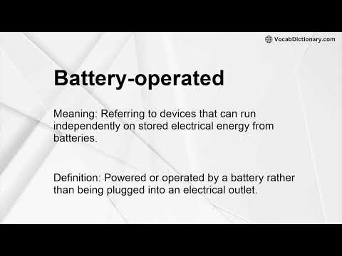 Battery-operated Meaning