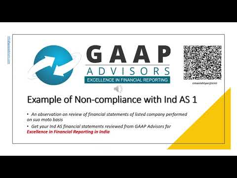 Video #6 - Example of Non-compliance with Ind AS 1