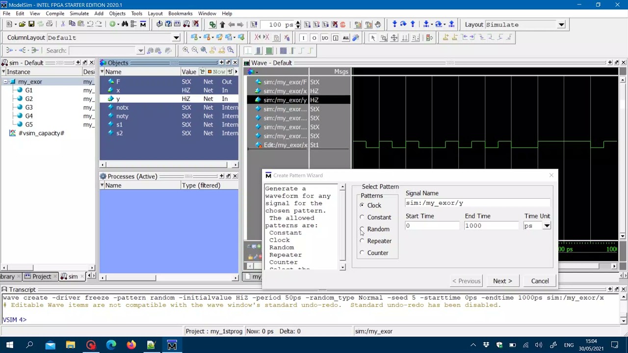cara menggunakan Model Sim Intel FPGA dalam membuat program Verilog