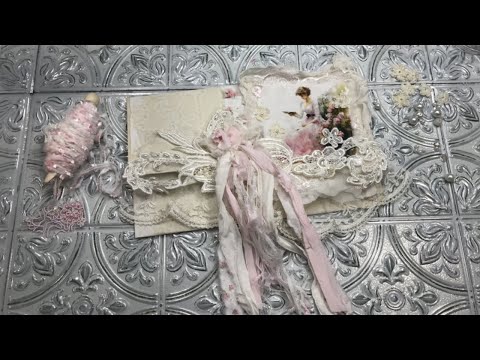 Process video to create this shabby chic envelope using Odulcina fabrics & Crafty Me Shop! laces