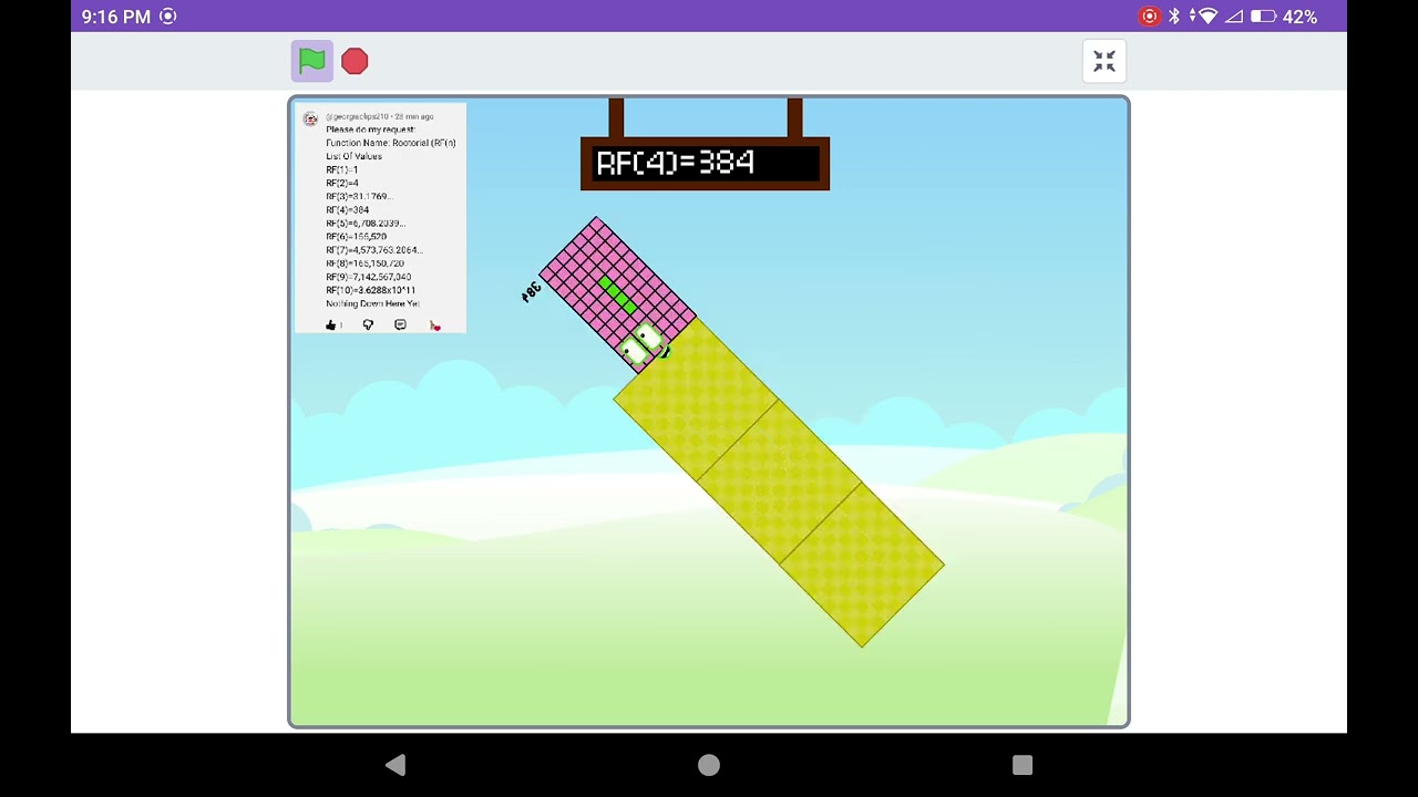 RF() function Numberblocks band