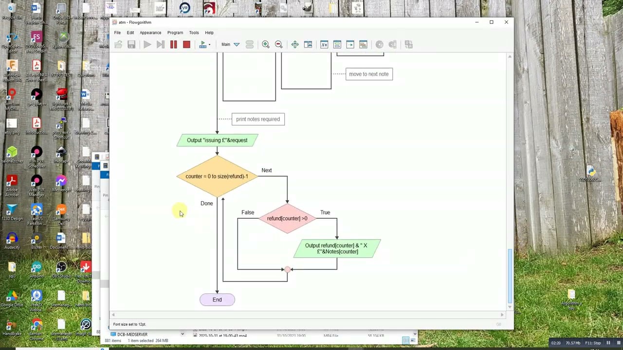 Flowgorithm - ATM Task