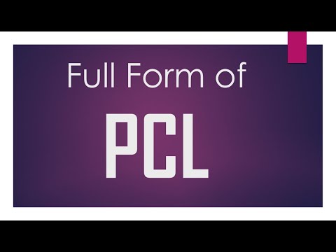 Full form of PCL-Medical Terms