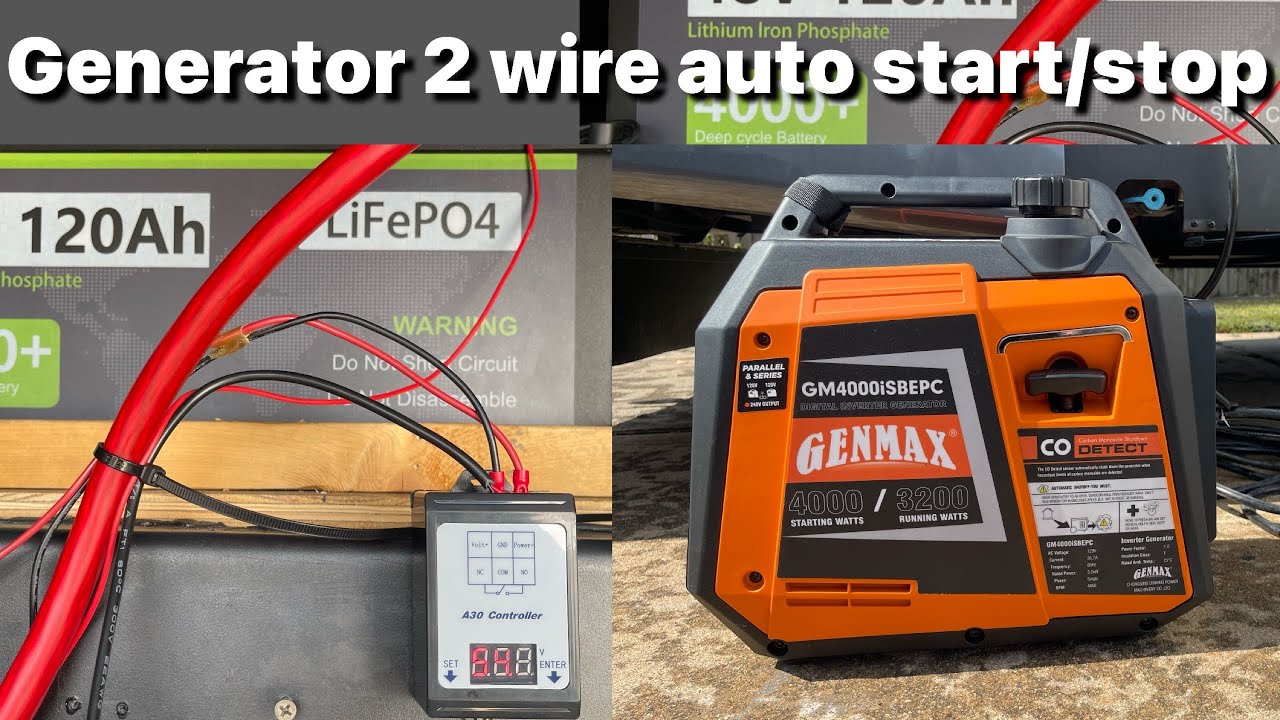 GENMAX GM4000iSBEPC 4000-Watt Gasoline Inverter Generator / with 2 wire auto start A30 Controller