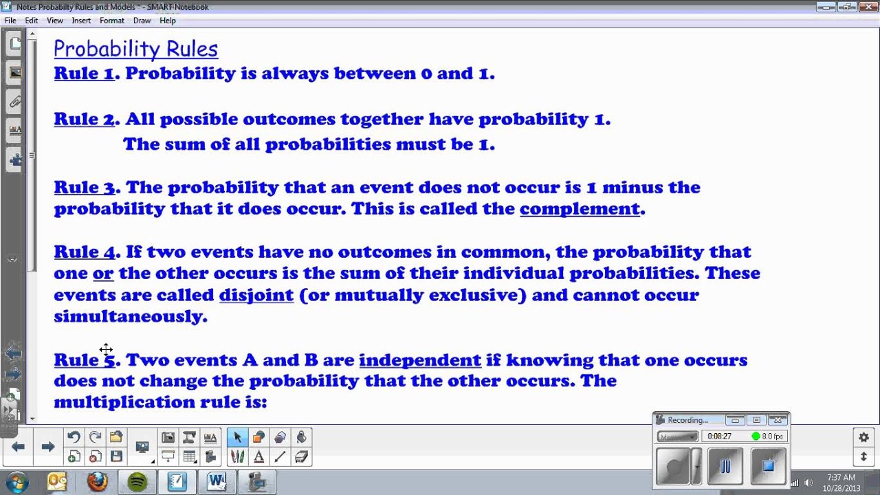 Probability Models and Rules