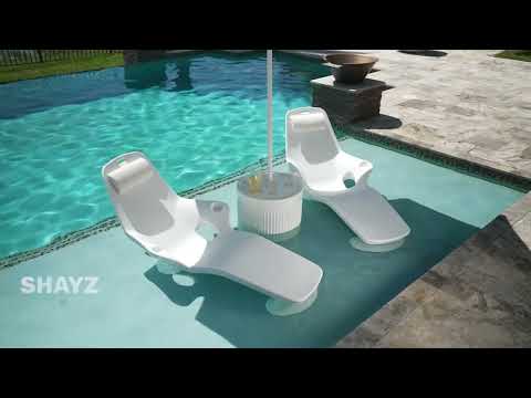 Tenjam Shayz In-Pool Lounger - White Granite Color
