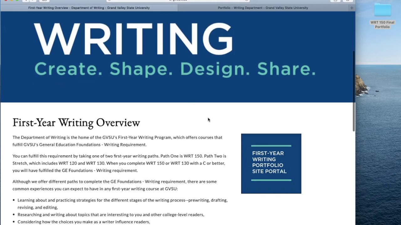 First-Year Writing Final Portfolio Submission Instructions