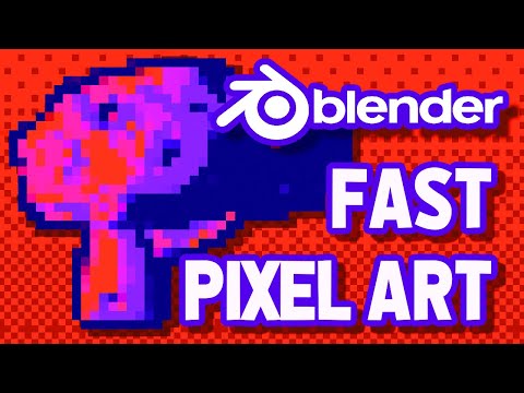 Make Pixel Art EASY w/ Blender 3D