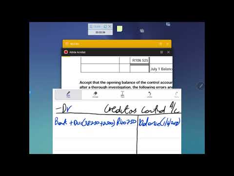 Reconciling Creditors Control Account with List of Creditors - 2024/1