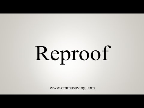 How To Say Reproof