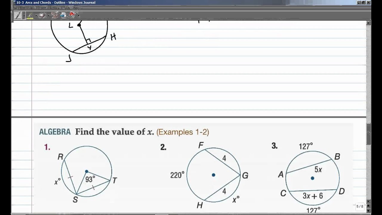 10-3 Arcs and Chords