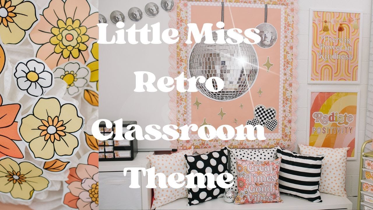 Retro classroom set-up inspiration with the Little Miss Retro Classroom Decor Collection.
