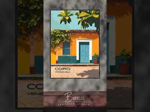 Coro Venezuela Local Architecture Travel Poster & Wall Art Poster Print