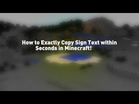 Minecraft Tutorial | How to Copy Sign Text Within Seconds!!